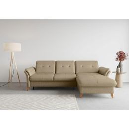 Sit & More sit&more Ecksofa &raquo;G&ouml;teborg&laquo; Sitztiefenverstellung und Federkern, wahlweise mit Bettfunktion beige
