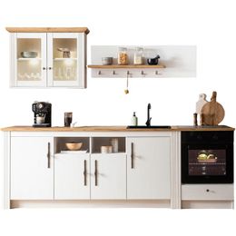 KOCHSTATION K&uuml;chenzeile &raquo;KS-Westminster, Pantryk&uuml;che im Landhaus Stil, hochwertige Metallgriffe&laquo; Set, Breite 268 cm, Sideboard, Wandpaneel, 