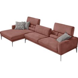 Egoitaliano Ecksofa &raquo;Masu, Design trifft sensationellen Sitzkomfort&laquo; inkl. 2 Kissenrollen, R&uuml;ckenelemente manuell verstellbar, Metallf&uuml;&szlig;e braun