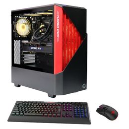 GAMEMAX Gaming-PC »Contac BR 7278« DDR5-RAM, Windows 11 schwarz/rot WLAN AX, ARGB-Beleuchtung Front, 4 x USB 2.0/1.1 , 1 x PS/2, 2 x USB 3.2 Gen 1,...