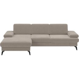 Sit & More sit&more Ecksofa &raquo;Morris L-Form, inkl. Sitztiefenverstellung&laquo; wahlweise mit Armteilverstellung, Bettfunktion & Bettkasten beige 100% Polyester