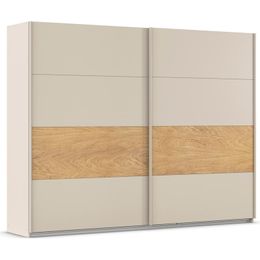 Rauch Schwebet&uuml;renschrank &raquo;Kleiderschrank Schrank Garderobe Schlafzimmerschrank MALVA&laquo; Bauchbinde abgesetzt in geb&uuml;rstetem Eiche Furnier MADE IN...