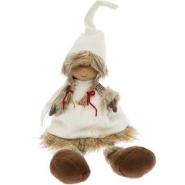 MyFlair MÖBEL & ACCESSOIRES Weihnachtsfigur »Winterkind, Weihnachtsdeko« Kantensitzer weiß/beige