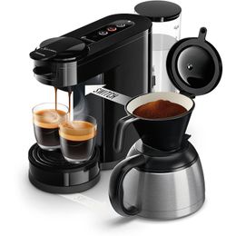 PHILIPS SENSEO Kaffeepadmaschine »Switch HD6592/64, 2-in-1 Pad und Filterkaffee« 1 l Kaffeekanne aus 26% rec. Plastik schwarz