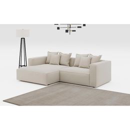 Inosign Ecksofa &raquo;Cowboy L-Form&laquo; mit 6 Kissen, kubisches Sofa beige 100% POLYESTER (PES)