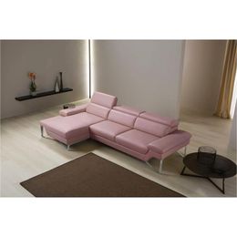 Egoitaliano Ecksofa »Princess, elegantes Designsofa mit erstklassigem Sitzkomfort, L-Form« mit Recamiere, inkl. Kopfteilverstellung, edle...