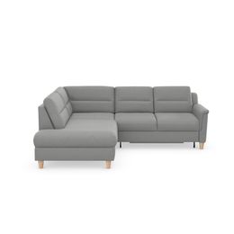 Sit & More SIT&MORE Ecksofa »Farö L-Form« inklusive Federkern, wahlweise mit Bettfunktion und Bettkasten grau
