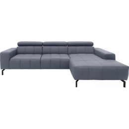 DOMO collection Ecksofa »Cunelli tolle Sitznähte als Designelement, fester Sitzkomfort, L-Form« wahlweise mit 6-fach verstellbarer...