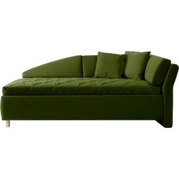 Alina Schlafsofa »Lindsay« Bettkasten, Zierkissen-Set aus: 2 Stk. 40x40cm, 1 Stk. 30x30cm olivgrün TSV 23