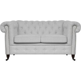 Home Affaire Chesterfield-Sofa »Aarburg« aufwändige Knopfheftung und Ziernägel im Chesterfield-Design grau
