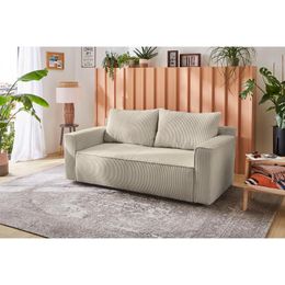 Jockenhöfer JOCKENHÖFER GRUPPE Schlafsofa »Ron« Platzsparendes Sofa mit Gästebettfunktion, Federkernpolsterung grau-beige 0