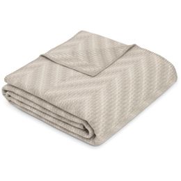 Ibena Wohndecke »Wohndecke Bradford« mit 3D Effekt beige Obermaterial: 58% Baumwolle, 35% Polyacryl, 7% Polyester B/L: 150 cm x 200 cm