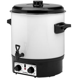 Hyundai Einkochautomat »PC200« 27 l Füllmenge 1800 W 27 l, für 14 Gläser, Timer bis 120 Min., Thermostat, akustischer Alarm edelstahlfarben/schwarz