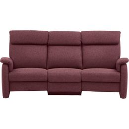 Home Affaire 3-Sitzer &raquo;Turin mit Steckdose und USB-Port auch in Easy care-Bezug&laquo; 2 x vollmotorische Relaxfunktion, herunterklappbarer Tisch rot
