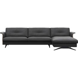 FLEXLUX Ecksofa »Glow, super bequem durch hochwertigem Sitzaufbau mit Federkern, L-Form« Modernes skandinavisches Design Deep Black
