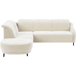 Sit & More sit&more Ecksofa &raquo;Blues L-Form&laquo; wahlweise mit Klapptisch und USB beige 100% Polyester