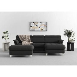 Sit & More SIT&MORE Ecksofa »Marano L-Form« inklusive Kopfteilverstellung, wahlweise mit Bettfunktion, Bettkasten anthrazit
