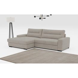 COTTA Ecksofa &raquo;Cappa L-Form&laquo; wahlweise mit Bettfunktion & Bettkasten grau 100% POLYESTER (PES)