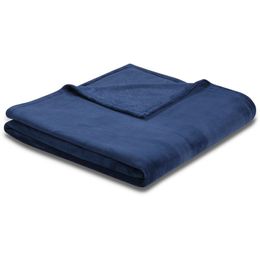 Biederlack Wohndecke »King Fleece« leicht, Kuscheldecke marine Obermaterial: 100% Polyester B/L: 150 cm x 200 cm