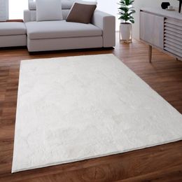 Paco Home Fellteppich »Kunstfell Soft 380« rechteckig 14 mm Höhe Langflor, Kuschelteppich - besonders weich, Uni-Farben weiß Obermaterial: 100%...