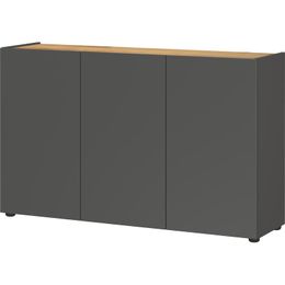 Germania Sideboard »Adrano« mit grifflosem Design Graphit/Navarra-Eiche-Nb.