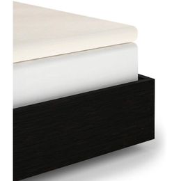 Spannbettlaken &raquo;Elementi Topper&laquo; Laken aus 100% Baumwolle, hochwertiges Mako-Satin, Betttuch ab 90x200 wei&szlig; Mako-Satin, Obermaterial: 100% Baumwolle