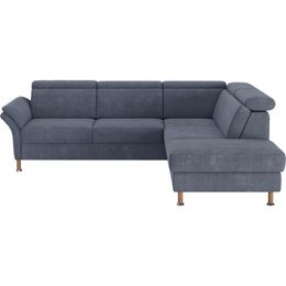 Home Affaire Ecksofa »Calypso L-Form« mit Relaxfunktion motorisch im Sofa 2, 5- Sitzer grau/blau
