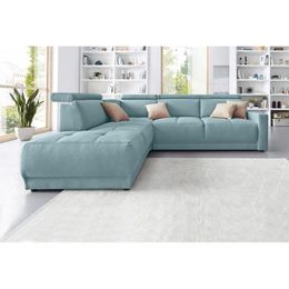DOMO collection Ecksofa »Ava, moderne Sitzheftung mit toller Doppelnaht, komfortabel, L-Form« mit Ottomane, inkl. Federkern, wahlweise mit...