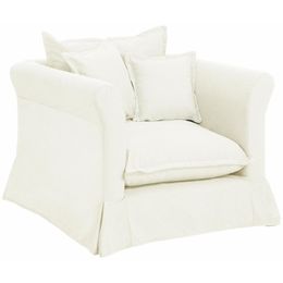 Home Affaire Sessel &raquo;Luise&laquo; Hussenoptik beige Webstoff (50% Baumwolle, 50% Polyester)