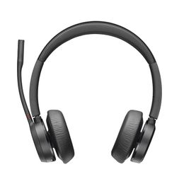 Poly Wireless-Headset »BT Headset Voyager 4320 USB-A/C Teams« Bluetooth Noise-Cancelling Noise-Cancelling Schwarz Duales Mikrofon mit Noise...
