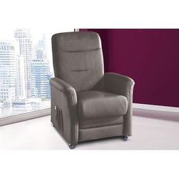 Sit & More sit&more TV-Sessel &raquo;Charlie&laquo; Set, wahlweise mit Motor und Aufstehhilfe grau Altara Nubuck , die Luxus-Microfaser aus 100% Polyester;Luxus-Kunstleder;