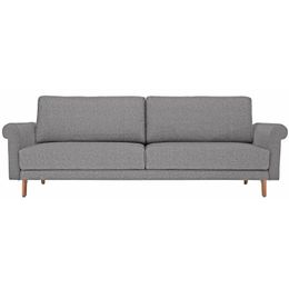 Creation BY ROLF BENZ 2-Sitzer &raquo;CR.450, Designsofa, Loungesofa&laquo; modern Landhaus, F&uuml;&szlig;e in Nussbaum, Breite 168 cm grau NaturLEDER OSKAR (echtes 