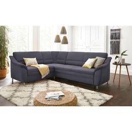 Sit & More sit&more Ecksofa &raquo;Cardoso L-Form&laquo; mit Federkern, wahlweise mit Bettfunktion und Schubkasten grau Flachgewebe (100% Polyester);Struktur (100% Polyester