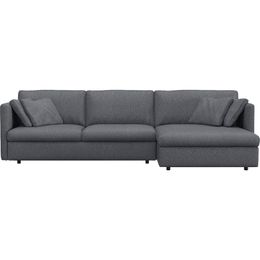 FLEXLUX Ecksofa »Lovane« Weich & anschmiegsam, große Sitztiefe auf Kaltschaum, Dekokissen inkl. Navy Blue