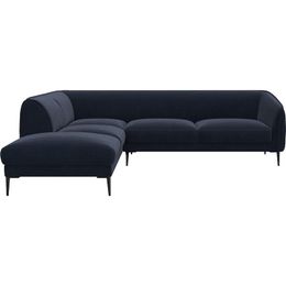 FLEXLUX Ecksofa »Belle Designsofa, L-Form, B/T 268/209 cm« Skandinavisches Design, In hochwertiger Verarbeitung Royal Blue