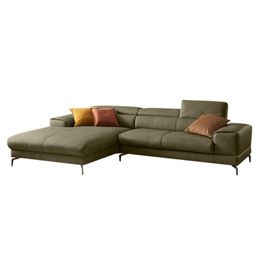 W.Schillig Ecksofa »Piedroo, Designsofa mit tollem Sitzkomfort, elegant und bequem, L-Form« Kopfteilverstellung, wahlweise mit...