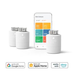 tado Heizk&ouml;rperthermostat &raquo;Set SRT- Starter Kit V3+ inkl. 3x Smartes Heizk&ouml;rperthermostate&laquo; Wei&szlig; Passt auf g&auml;ngige Heizk&ouml;rper mit thermostatischen...