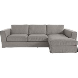 Timbers Ecksofa »Vintage L-Form« 3-Sitzer Polsterecke im Landhausstil, mit abnehmbarer Husse Grey