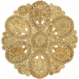 CarpetFine Sisalteppich &raquo;Juteteppich Liam&laquo; rund 13 mm H&ouml;he nat&uuml;rliches Pflanzenmaterial von Hand gewebt, Boho Style beige Jute