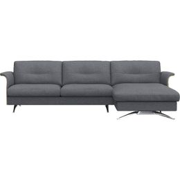 FLEXLUX Ecksofa »Glow bequem und komfortabel durch hochwertigen Sitzaufbau, L-Form« Modernes skandinavisches Design Navy Blue