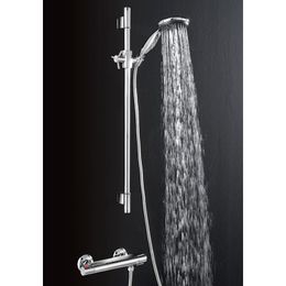 Sch&uuml;tte SCH&Uuml;TTE Duschsystem &raquo;Aquasave&laquo; Set, Duschsystem mit Thermostat, Duschkopf mit Schlauch und Halterung chromfarben