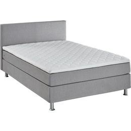 ATLANTIC HOME COLLECTION Boxbett &raquo;Edison&laquo; inkl. Bonnellfederkern-Matratze und Topper grau Bezug Bett: Strukturstoff (65% Polypropylen, 35% Polyester)