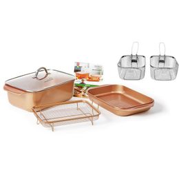 Livington Bräter »Cooperline Wonder Cooker Deluxe« Aluminium Induktion kupferfarben/transparent
