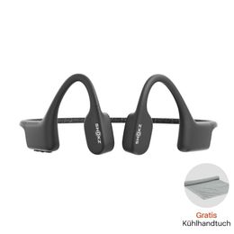 Aftershokz SHOKZ Open-Ear-Kopfhörer »OpenSwim + Cooling Towel« integrierter MP3-Player und 4 GB Speicher Schwarz Inklusive praktischem Kühlhandtuch