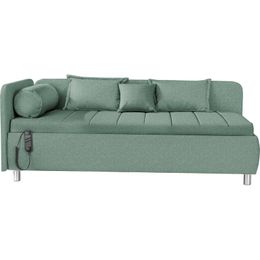 Alina Schlafsofa »Kiana« Liegefläche 90/200 cm oder 100/200 cm, Bettkasten, Zierkissen-Set pastellmint TMD 6