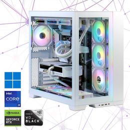 Hyrican Gaming-PC »Pure White 7357« DDR5 RAM; PCIe Gen4; Windows 11 weiß WLAN AX 802.11a/b/g/n/ac/ax (Wi-Fi 6E) & Bluetooth 5.3, Netzteil 1000...