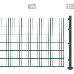 Arvotec Doppelstabmattenzaun &raquo;ESSENTIAL 123 zum Aufschrauben&laquo; Zaunh&ouml;he 123 cm, Zaunl&auml;nge 2 - 60 m dunkelgr&uuml;n