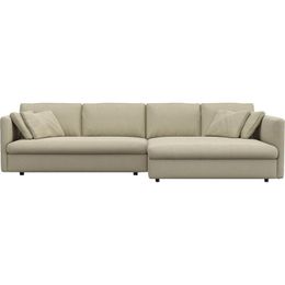 FLEXLUX Ecksofa »Lovane« Weich & anschmiegsam, große Sitztiefe auf Kaltschaum, Dekokissen inkl. Sandy Beige