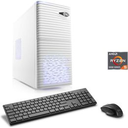 CSL Gaming-PC »Sprint V28813« weiß Inkl. Maus, Tastatur, WLAN 300 MBit/s, USB 3.2 Gen1: Komplettpaket für sofortigen Start.