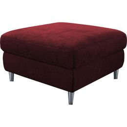 Home Affaire Hocker &raquo;Turin&laquo; passend zur Serie &raquo;Turin&laquo;, auch in Leder und Easy care-Bezug rot Struktur: (100% Polyester);Leder;Struktur weich (16% 
